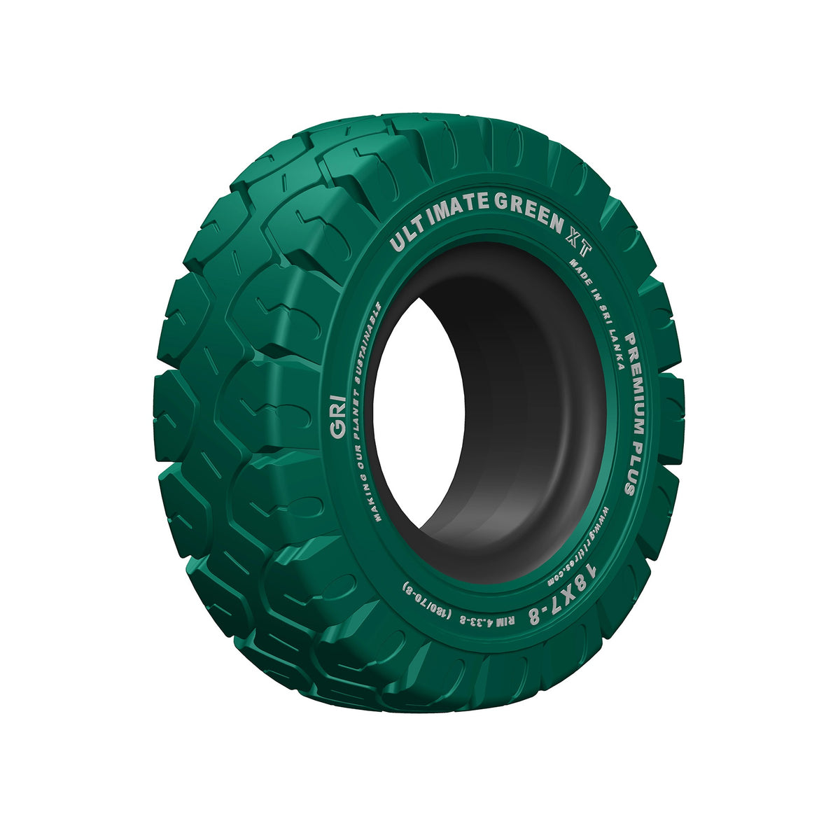 7.00-12 5" GRI ULTIMATE GREEN XT, Standard, Non-Marking, Solid, Green ...